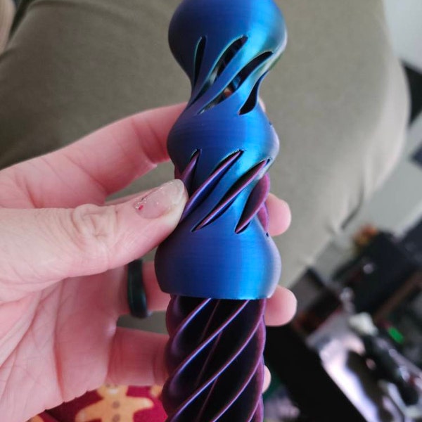 3d Printed Spiral Vortex Fidget Cone Hands on (ice Pop Frost Blue) - Etsy