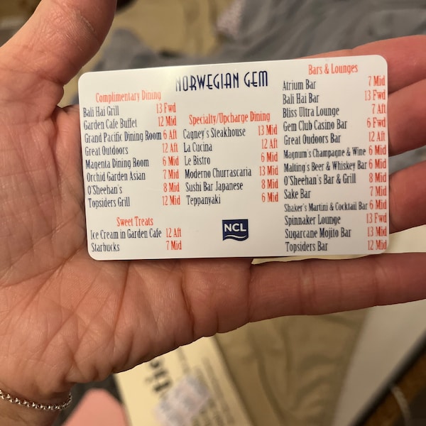 NCL - Deck Locator® - Cruise Wayfinder Cards - Norwegian Cruise Lines ...