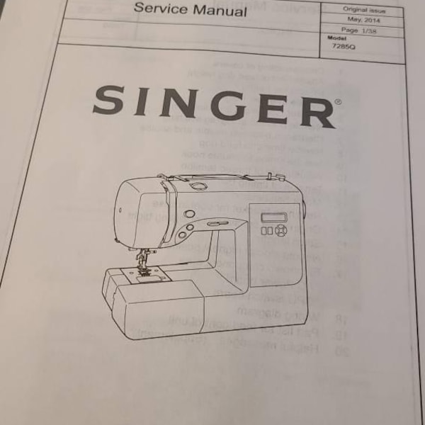 Singer 4432 Sewing Machine Instruction Manual (PDF) - Etsy