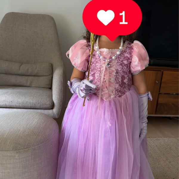 Rapunzel Princess Dress Set for Girls – Birthday Party Gown, Fairy Tale ...