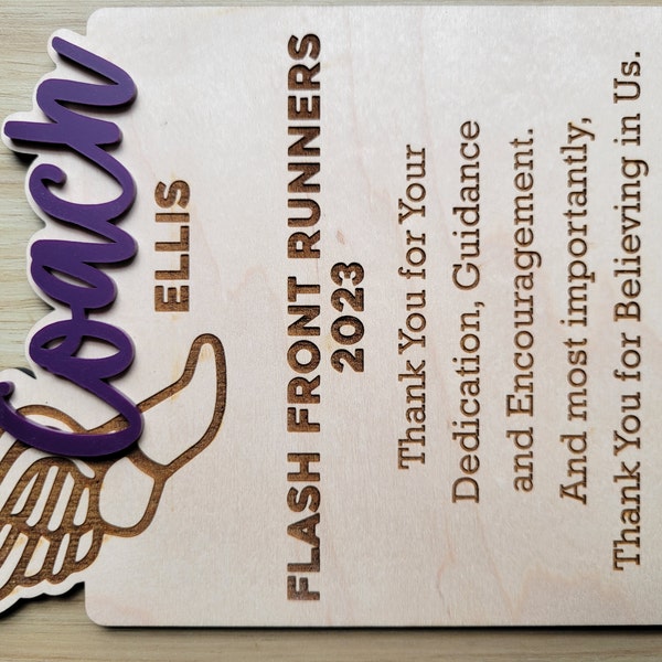 End of Season Coaches Gift, Personalized Coaches Plaque, Team Gift for ...