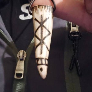 Protection Bindrune Antler Pendant Viking Rune - Etsy