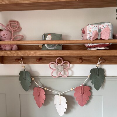 Knitted Wire Flower Wildflower Decor nursery Wall Hanging Baby Gift ...