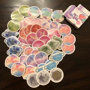 Planets Sticker Set, Space and Galaxy Themed Stickers Pack, Creative ...