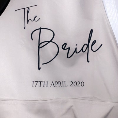 Personalised Wedding Apron, Bride Wedding Apron, Wedding Dress Apron ...