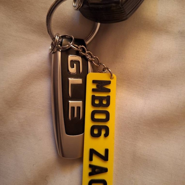 Custom 3D Number Plate Keyring, Personalised Name Keyring, Registration ...