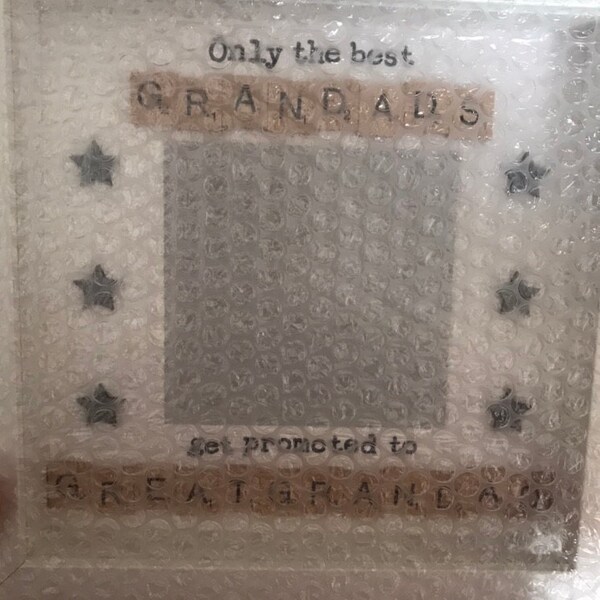 Promoted to Grandad Scrabble Art Frame – Grandad Gift, Pregnancy ...