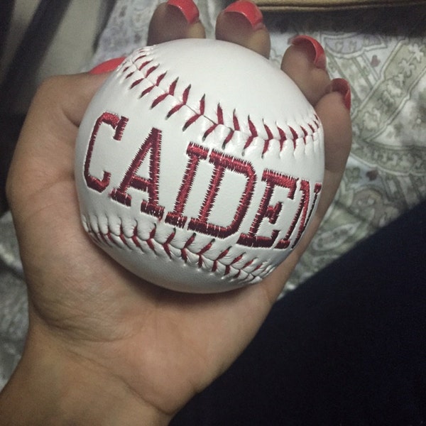 Personalized Embroidered Baseball, Coach Gift, MVP Trophy, Baby Nursery ...