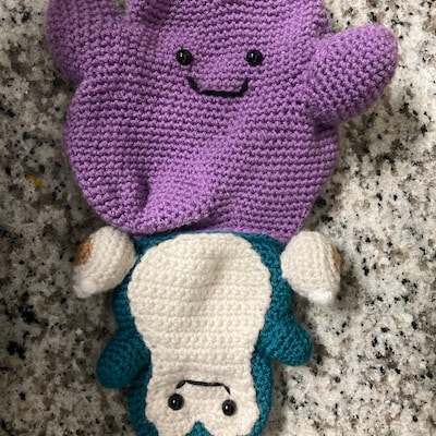 Transforming Ditto Crochet Pattern 3 Patterns in One transforms Into Snorlax - Etsy