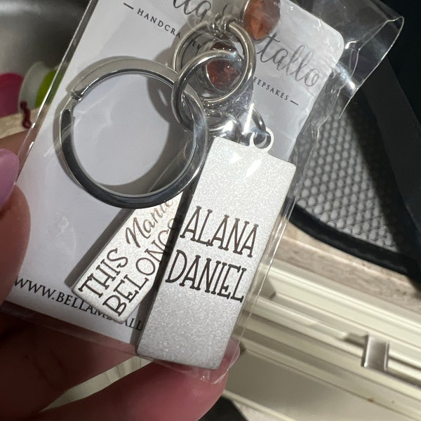Birthstone Keychains / Grandma Gift With Grand Kids Names and ...
