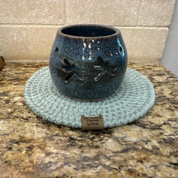 Rustic Round Trivet Crochet Pattern, Farmhouse Hot Pad Crochet Pattern ...