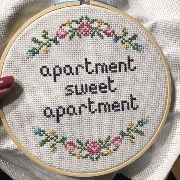 Apartment Sweet Apartment Cross Stitch Pdf/pattern - Etsy