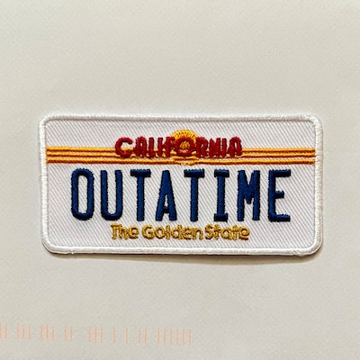 Outta Time Back to Future License Plate California Patch - Etsy