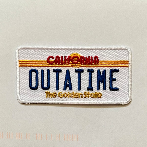 Outta Time Back to Future License Plate California Patch - Etsy