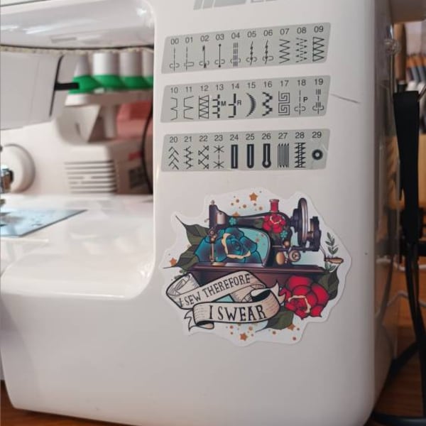 Sewing Stickers, Craft Decals, Laptop Decals, I Sew Therefore I Swear ...