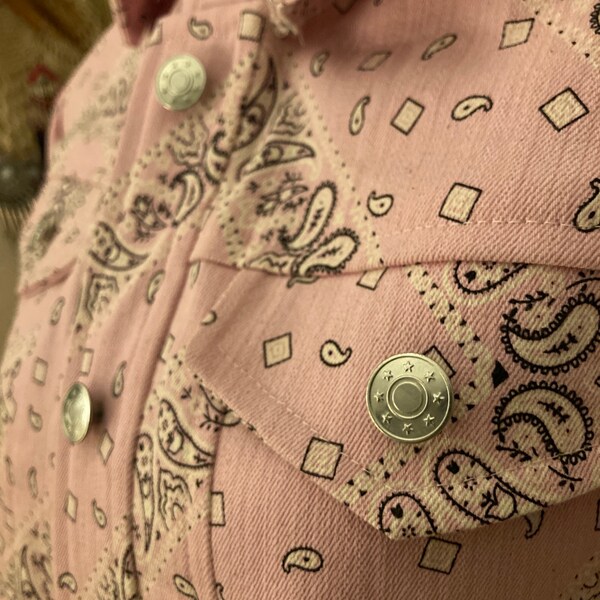 15 Tack Buttons, 17mm, Silver Tone Metal, Star Bullseye, Jean Jacket ...