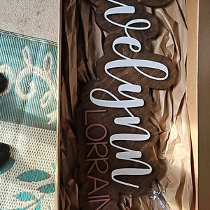 Personalized 3D Nursery Baby Name Sign Custom Wood Name Plaque ...
