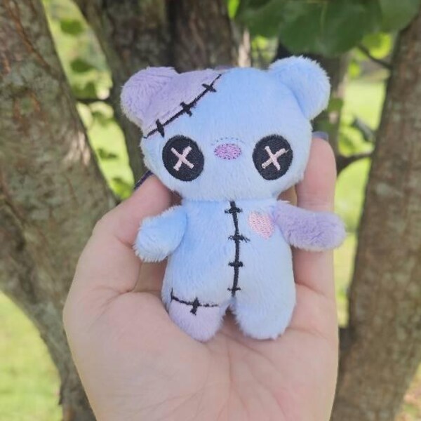 Patchwork Bear Plushie: Spooky Kawaii Stuffed Animal - Etsy