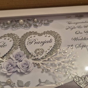 Handmade Personalised 3D Wedding Card / Anniversary / Engagement Card ...