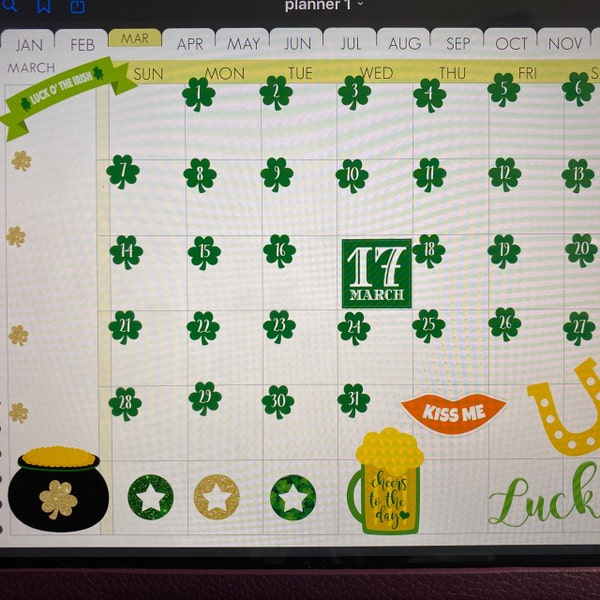 St. Patrick's Day Mega Digital Sticker Bundle | iPad & Android - Etsy