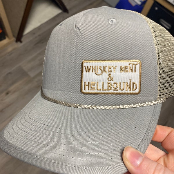 Whiskey Bent & Hell Bound Embroidered Iron-on Patch for Clothing, Hats and Bags Southern Outlaw ...