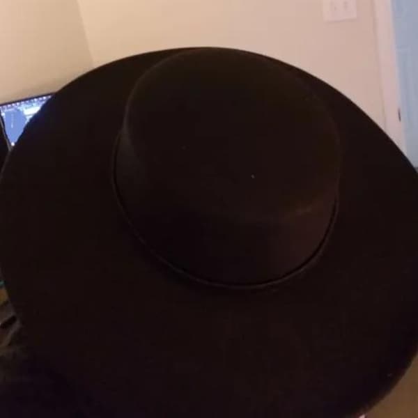 Vegan Felt Hat Mourning Collection Falling Tassel - Etsy