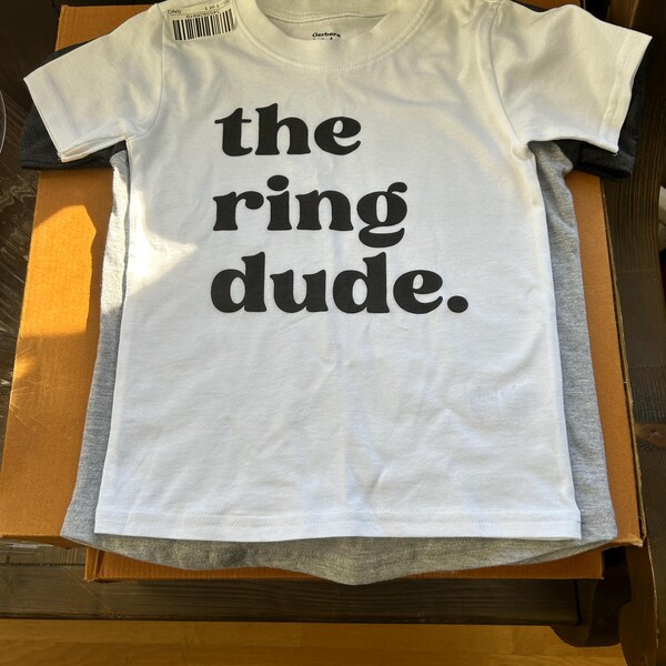 The Ring Dude Toddler Shirt - Cute Ring Bearer Shirt, Ring Security ...