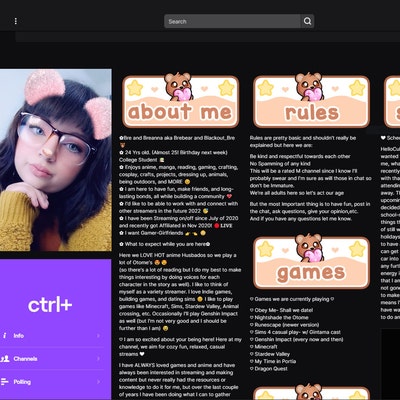 25x Cute Grey / Black Dragon Twitch Panels / Twitch Streamer Panels - Etsy