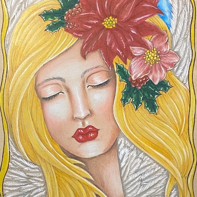 Christmas Angels Coloring Book PDF Files, Instant Download. Beautiful ...