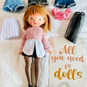 Set: Turtleneck and Overall Dress for Pullip, Obitsu 26 27, Blythe ...