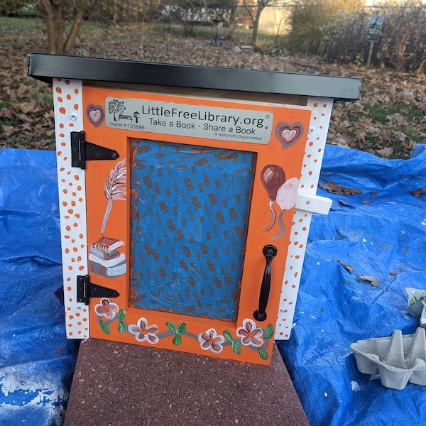 LITTLE FREE LIBRARY® Mini Kit With Official Charter Sign & World Map ...