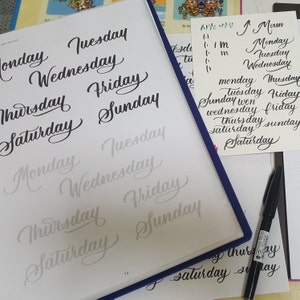 Monet Inspired Modern Calligraphy Traceable Workbook Write - Etsy