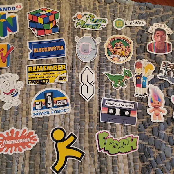 90s Stickers, 90s Kids, 90s Birthday, 90s Nostalgia, Retro Stickers ...