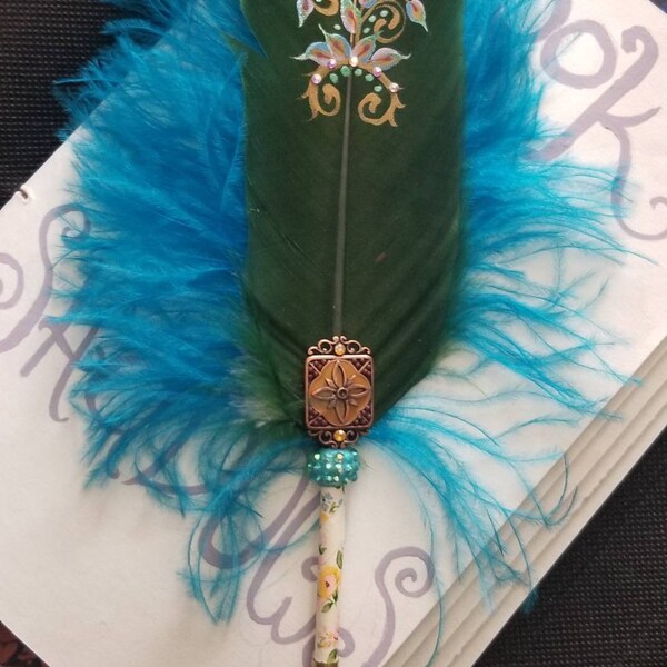 FAERIE FLOWER Artisan Crafted Feather Quill Pen - Violet Purple - Etsy
