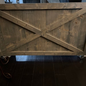 Rolling Baby Gate, Farmhouse Dog Gate Barn Door Baby Gate, Barn Door ...
