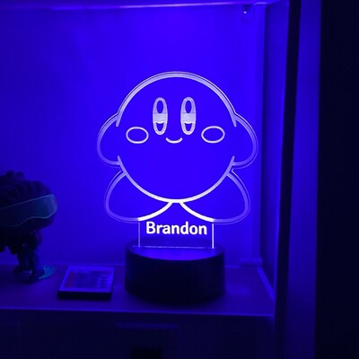 Kirby Personalized LED Table Lamp, Multicolor 3d Illusion Night Light ...