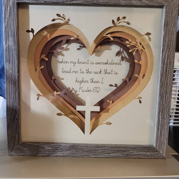 3D Child of God Heart Shadow Box, Christian Shadow Box, Religious Svg ...