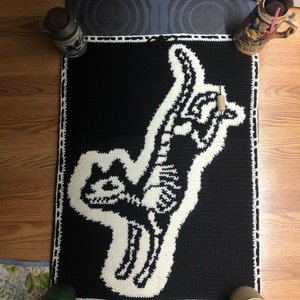 X-ray Kitty Crochet Tapestry Pattern / Wall Hanging / Wall Art ...