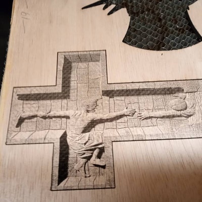 Digital Engraving File jesus Cross Well 3D Illusion File for - Etsy