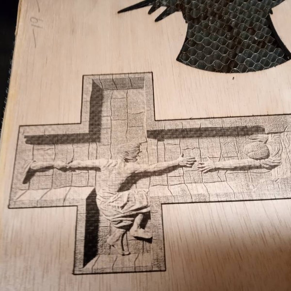 Digital Engraving File -jesus Cross Well 3D Illusion File for Wood ...