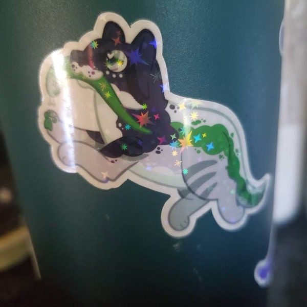 Demiromantic Pride Stickers! - Shark, Dog, Cat Designs - Holographic ...