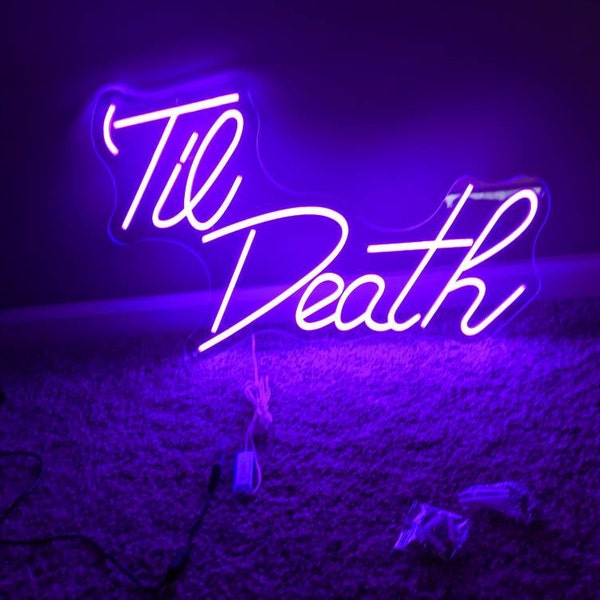 Til Death Wedding Neon Sign Custom Neon Light Sign Led Custom Red Light ...