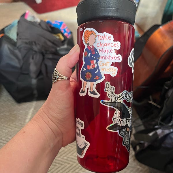 School Bus, Miss Frizzle Inspired Waterproof Vinyl Stickers - Etsy