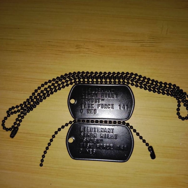 Personalised Special Forces Black US Military Dog Tag Set, Anodised ...