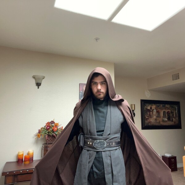 Star Wars Luke Skywalker Jedi Knight Robe ONLY Dark Brown Replica Star ...
