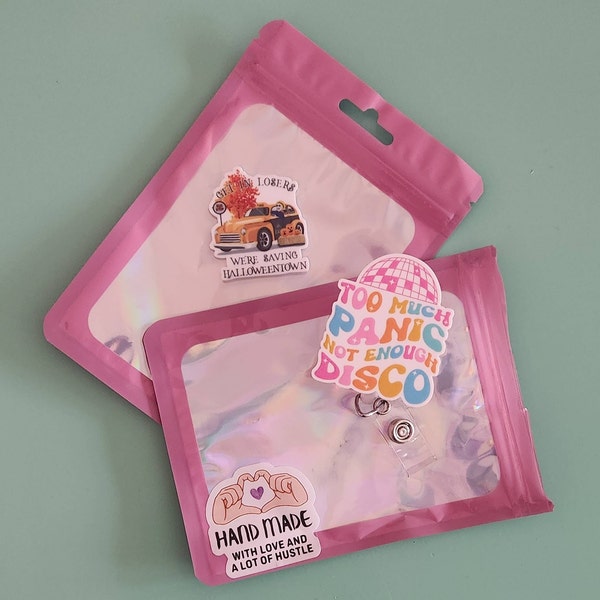 Too Much Panic Not Enough Disco - Badge Reel - Funny Badge Reel - Badge Clip - Badge Pull ...