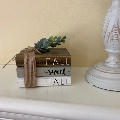 MINI Fall Sweet Fall Book Stack Autumn Farmhouse Books - Etsy