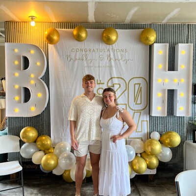 Arch Personalized Party Backdrop Customizable Banner for Retro Boho ...