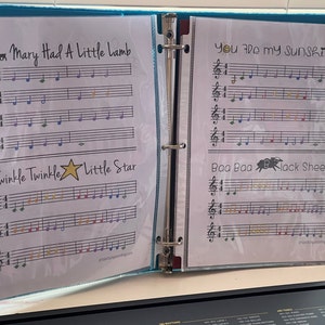 9 SONG PACK - Color Coded Beginner Piano Music Sheets - Etsy