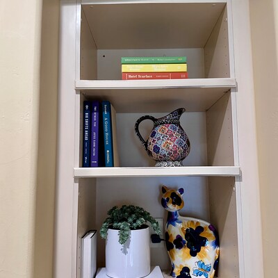 White Book Stack, White Shelf Aesthetic, White Themed Books, Ivory ...